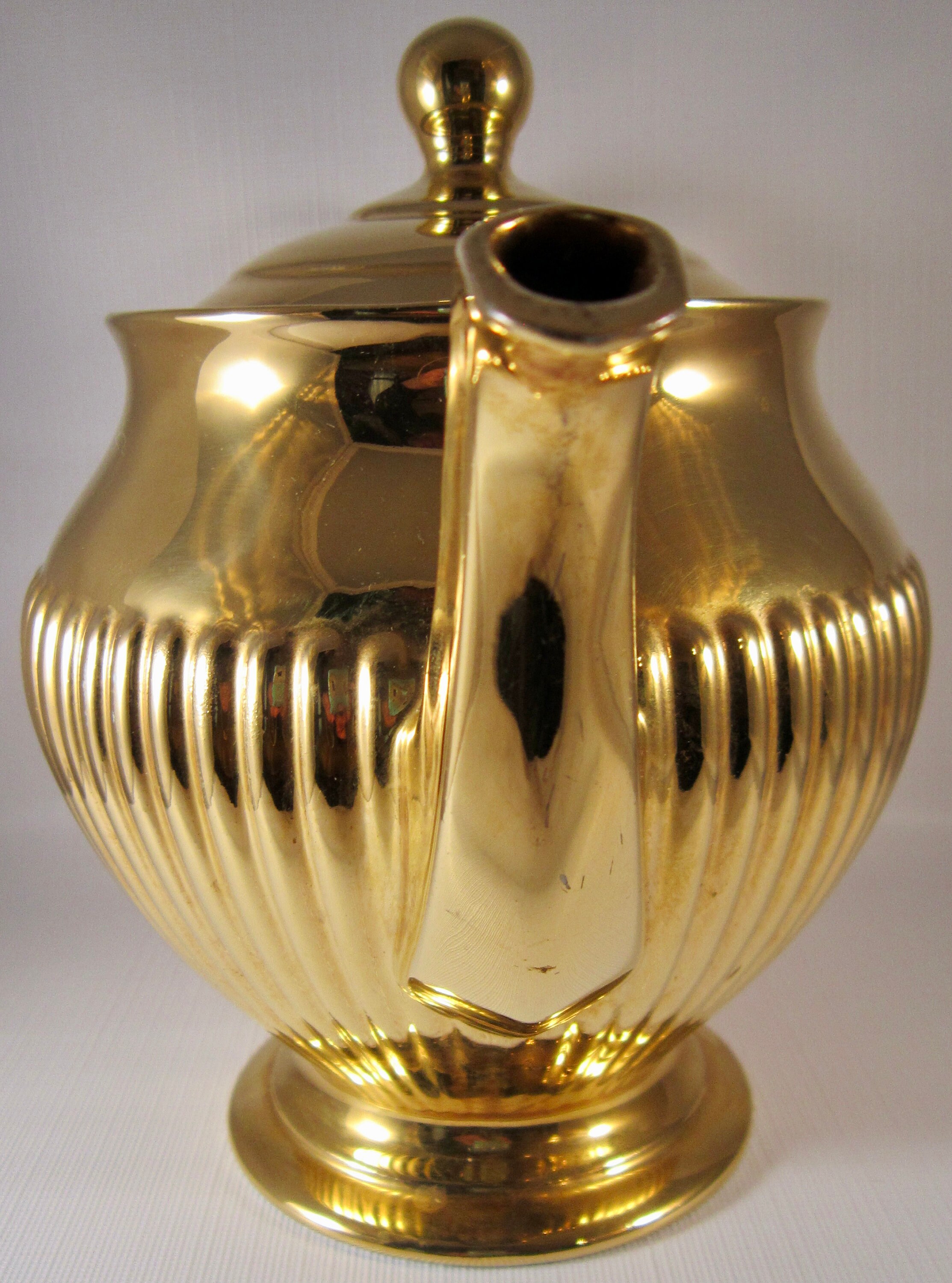 Royal Winton Golden Age Teapot, Creamer and Open Sugar Bowl (ribbed ...