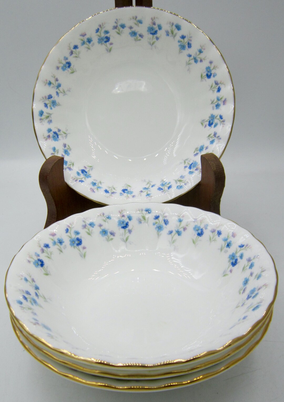 Royal Albert Memory Lane Bone China Fruit Sauce Bowls (5.5 In.) - Blue ...