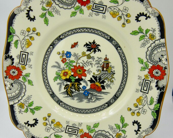 Coalport King's Ware Canton Square Dinner Plate (10 In.) - England - Etsy