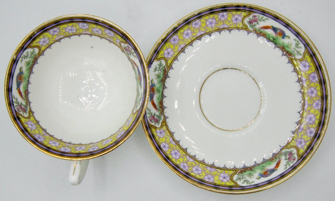 Paragon Star Bone China Teacup and Saucer (2534) - Pheasant Bird ...