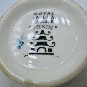 Royal Cauldon Pekin Cream Soup Bowl and Saucer - V6103 Black and Yellow ...