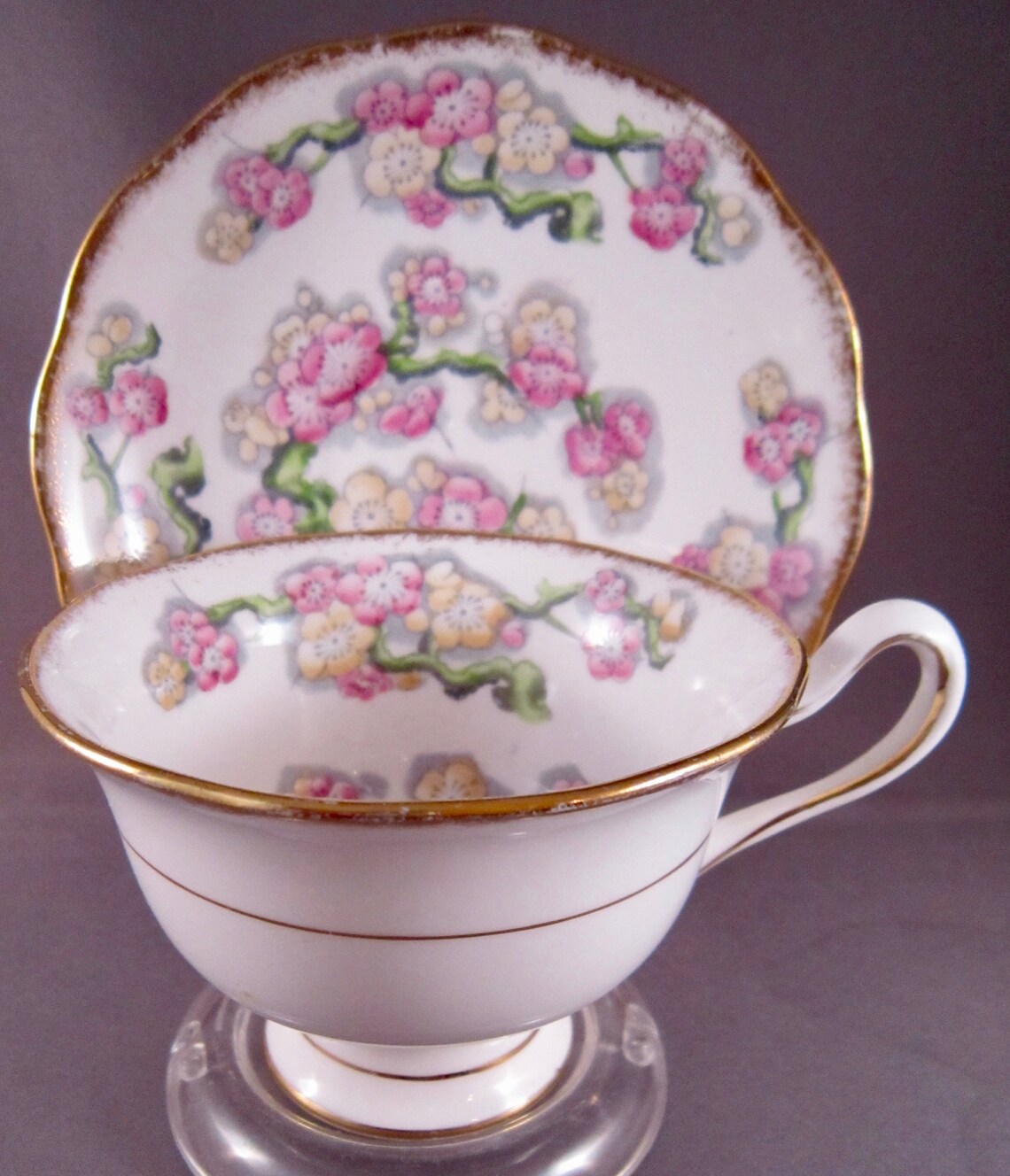 Royal Albert May Blossom Bone China Teacup and Saucer 2627 - Etsy Canada