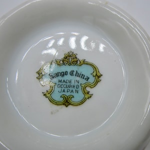 Sango China Teacup and Saucer occupied Japan Rust and Tan Border - Etsy ...