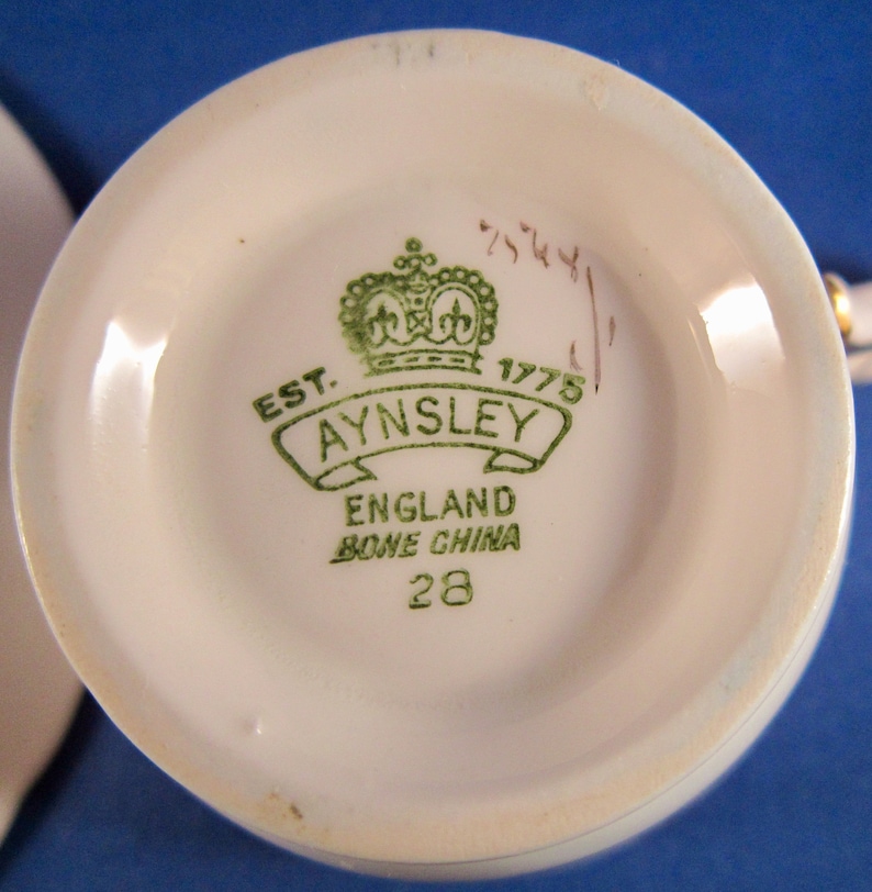 Aynsley Bone China 3 Demitasse Cups and 4 Saucers 2544 or - Etsy