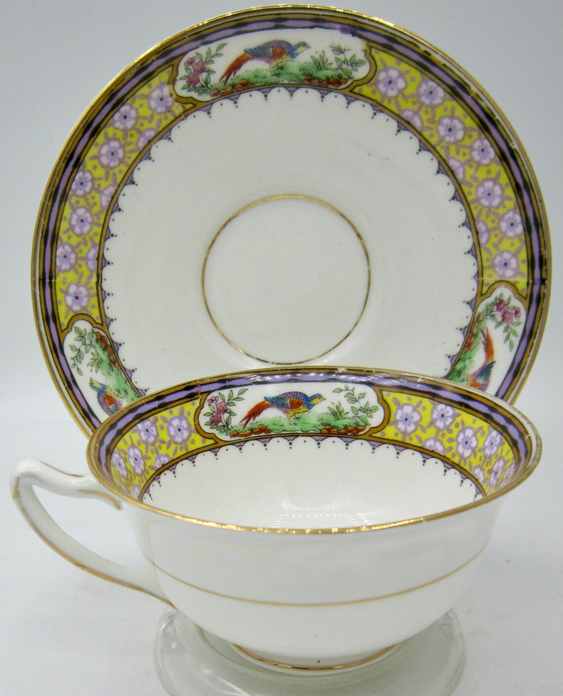 Paragon Star Bone China Teacup and Saucer (2534) - Pheasant Bird ...