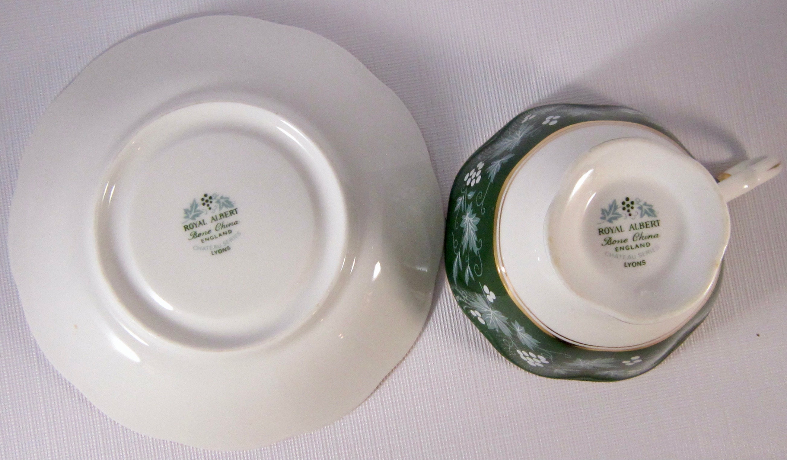 Royal Albert Lyons Bone China Tea Cup and Saucer Grape and Leaf England ...