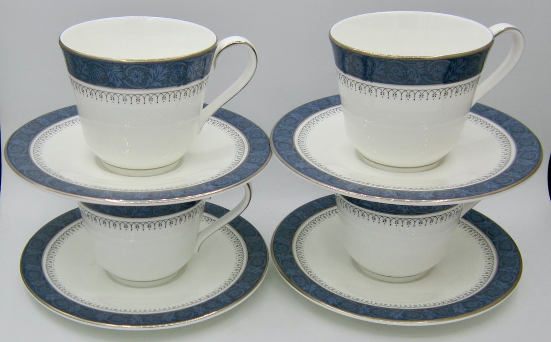 Royal Doulton Sherbrooke (H5009) Bone China Cup and Saucer Sets (4 ...
