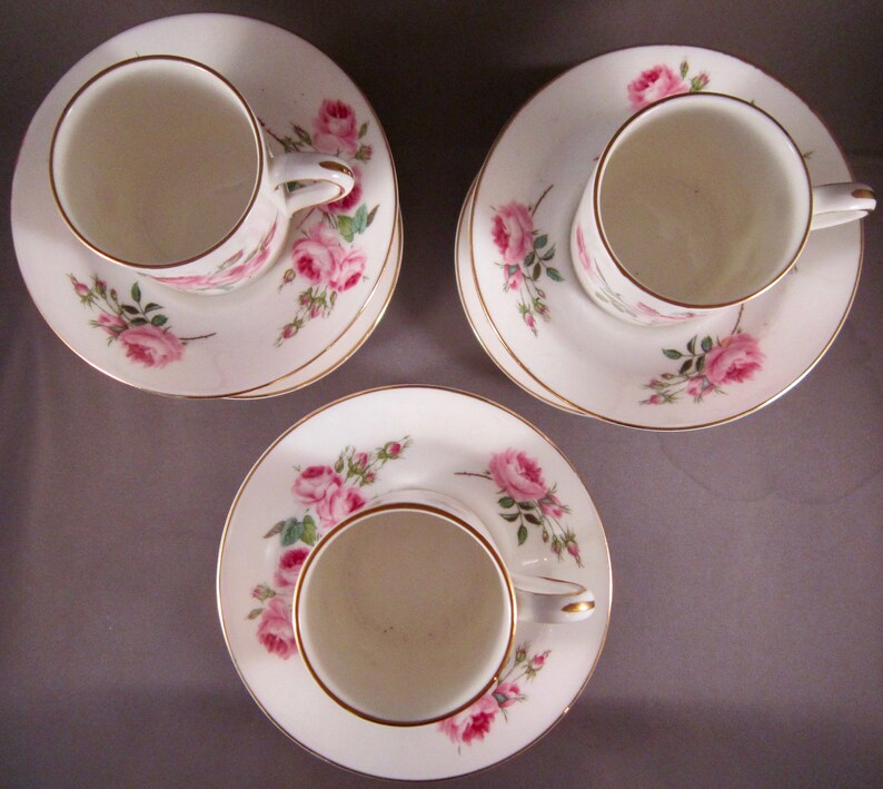 Foley Bone China Demitasse Cups & Saucers Set of 6 Pink - Etsy