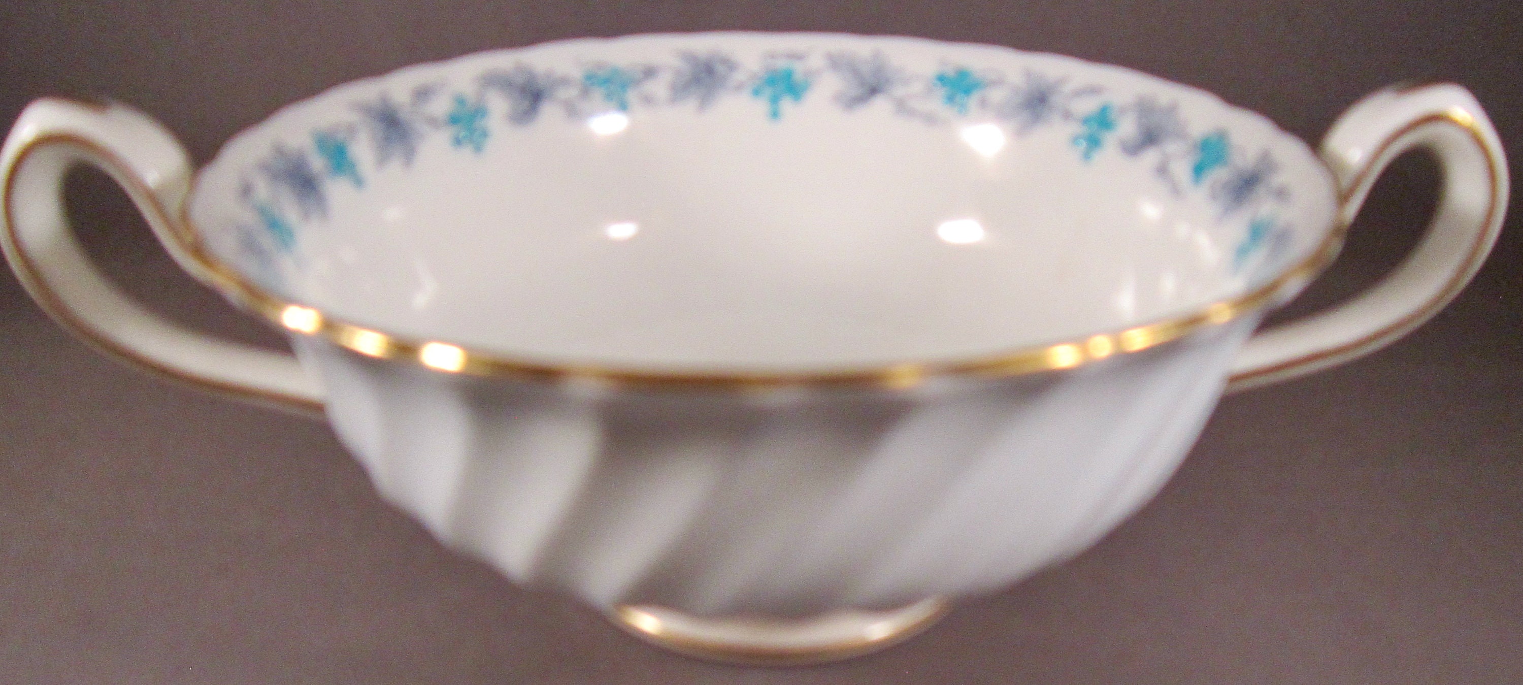 Minton Vineyard Blue S574 Bone China Handled Cream Soup | Etsy