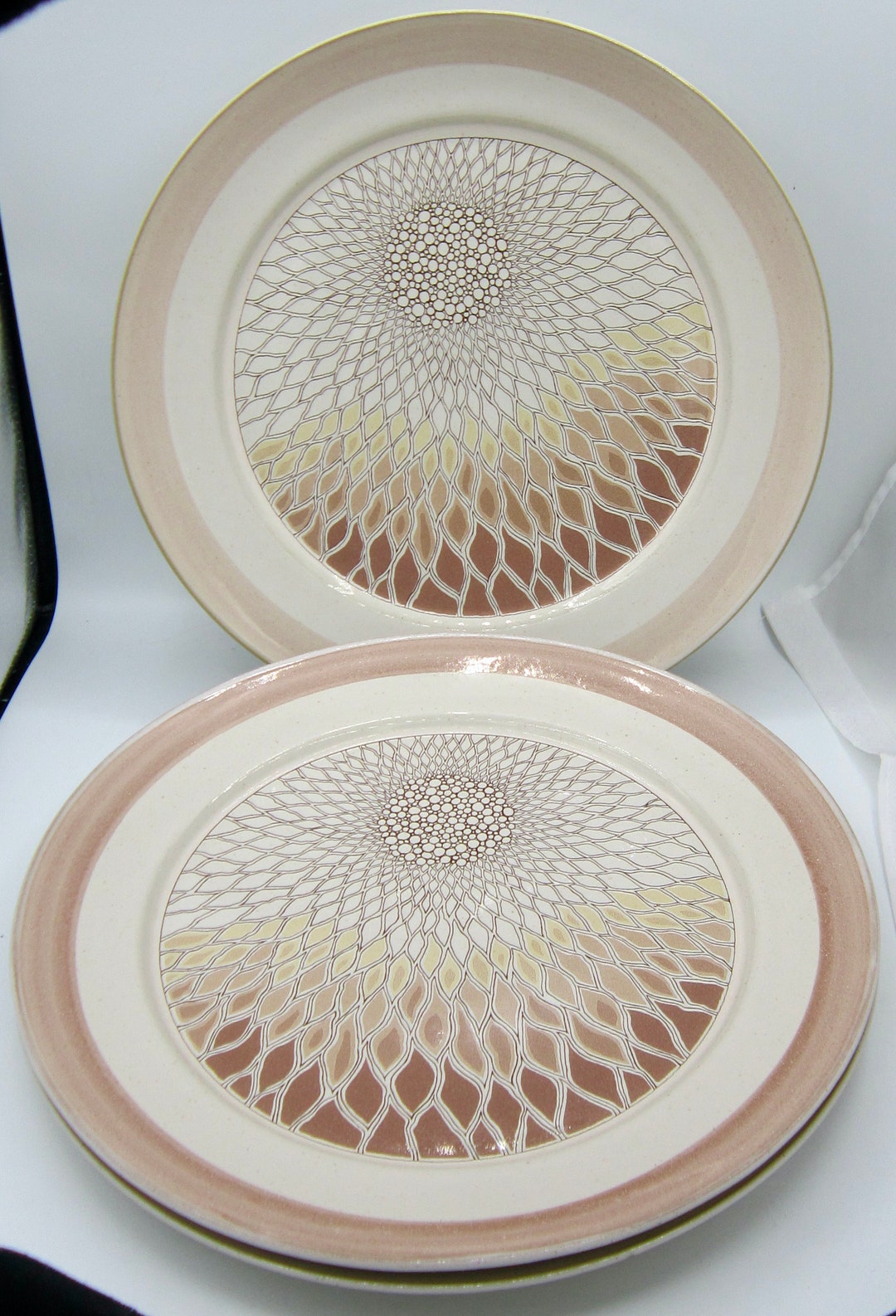 Denby Chantilly Stoneware Dinner Plates (3) - England - Etsy