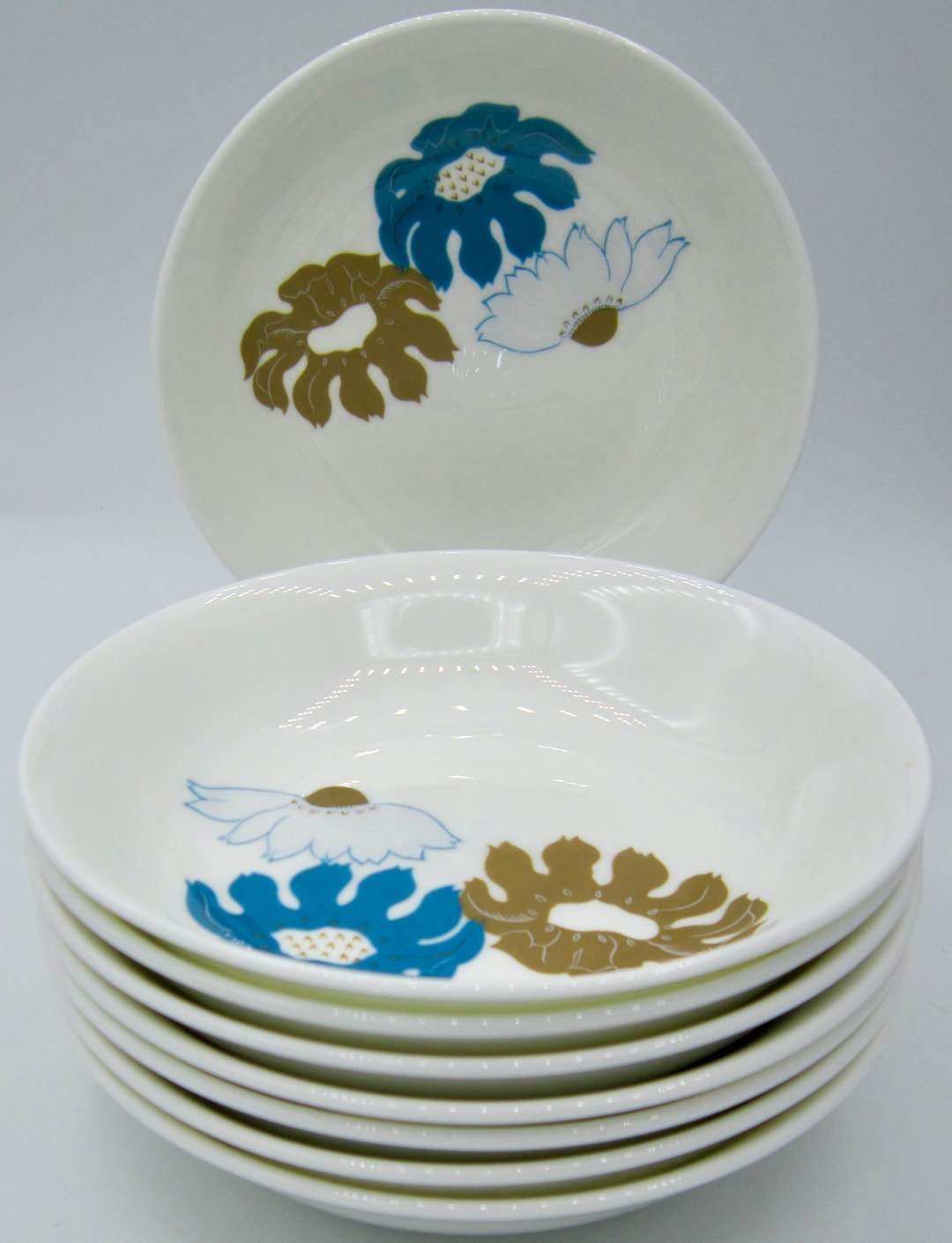 Susie Cooper Wedgwood Florida Bone China Fruit Sauce Bowls (6 In ...