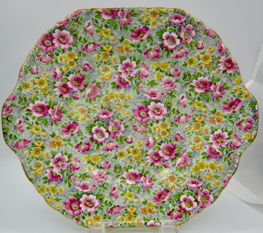 Lord Nelson Briar Rose Square Handled Chintz Serving Plate (10.5 In ...