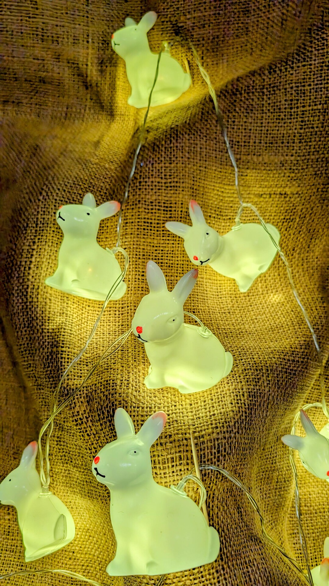 Easter Decor String Lights, Bunny Rabbits-battery Operated - Etsy