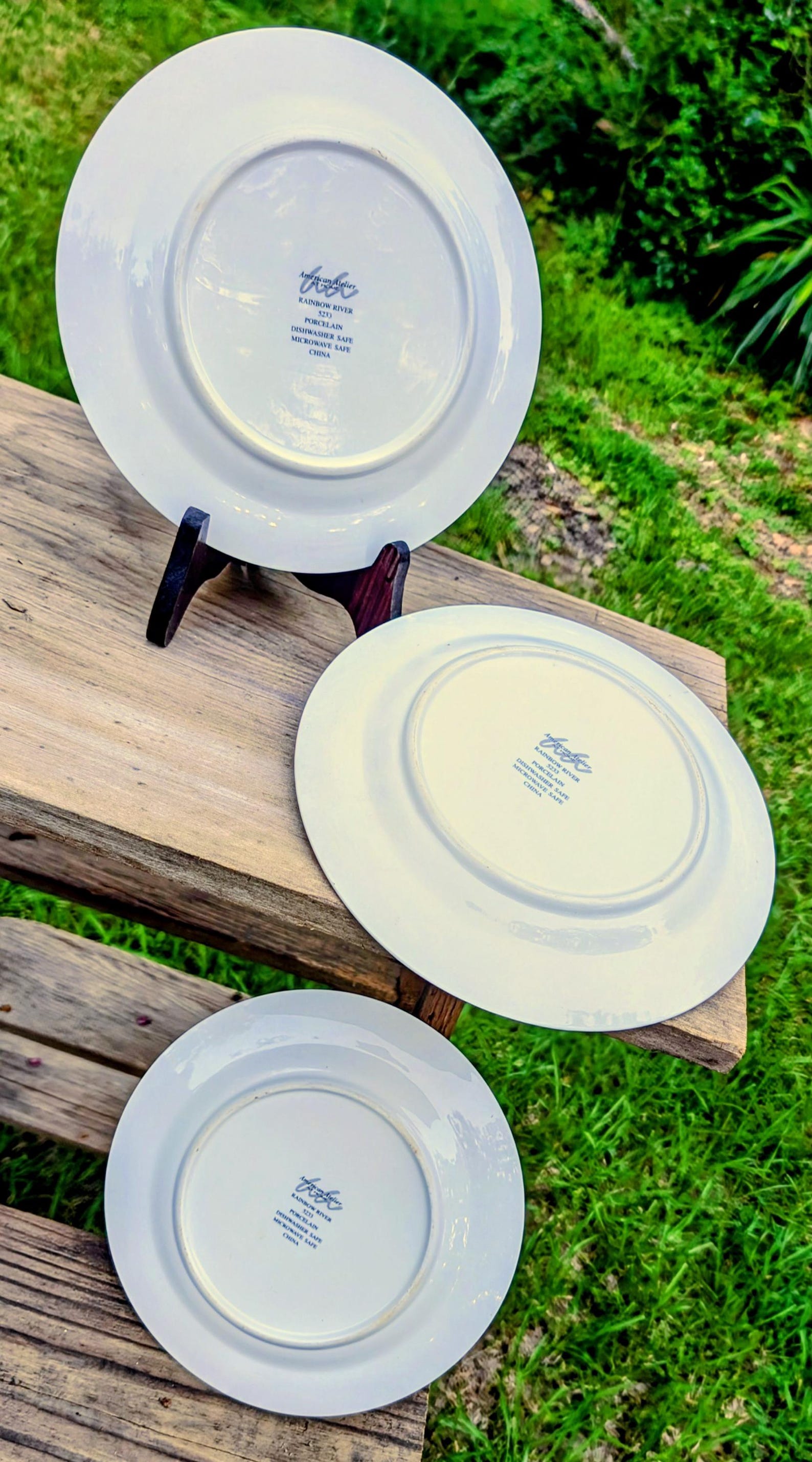 Porcelain Fish Plates, Set of Three From American Atelier, Trout, Sport ...