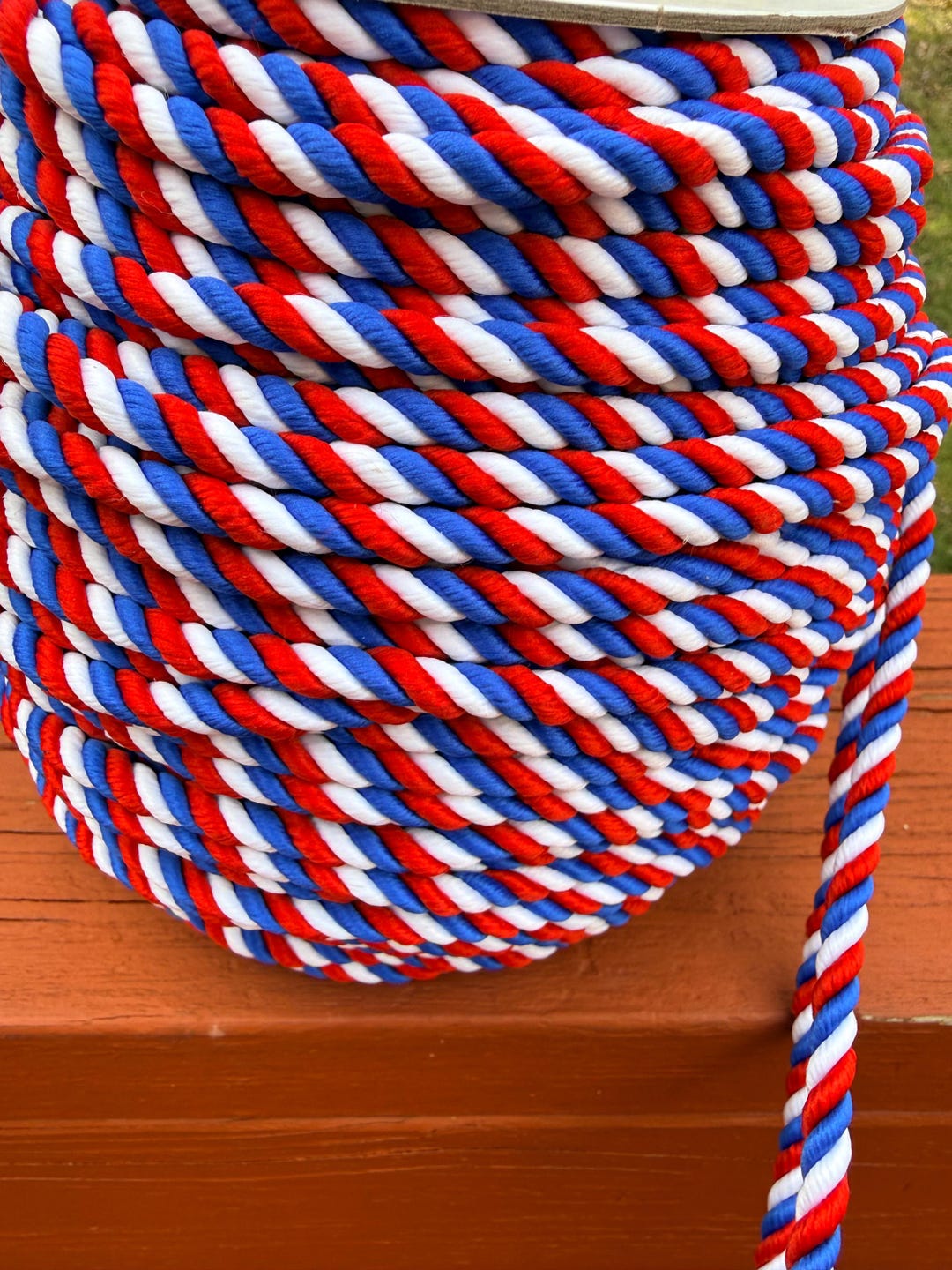 5mm Patriotic Cording, Red White Blue Twisted Rope, Decorative Cording ...