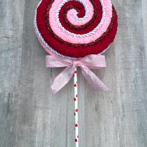 Large Valentines Lollipop, Pink and Red Valentines Day Decoration, Faux ...