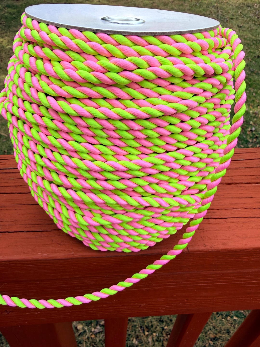 5mm Lime Green and Pink Twisted Cording, Twisted Rope, Decorative ...