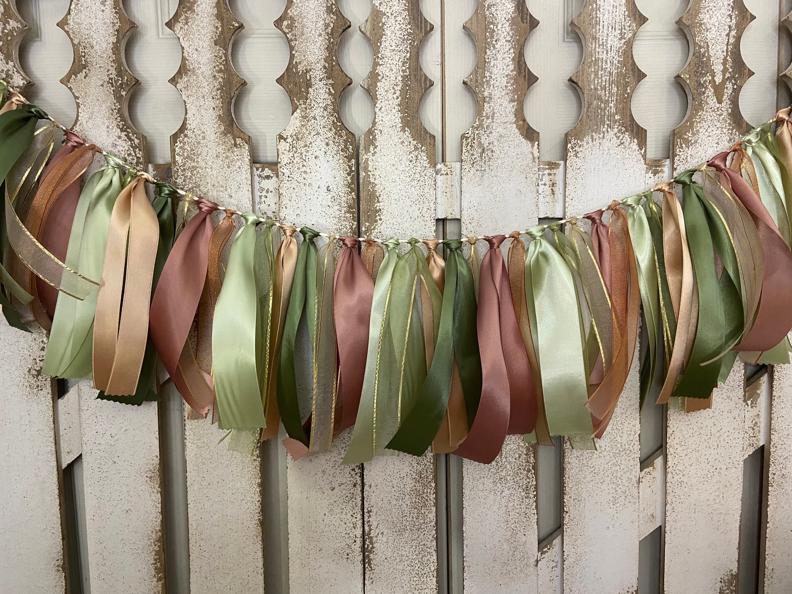 Woodland baby shower banner sage green rose gold banner | Etsy