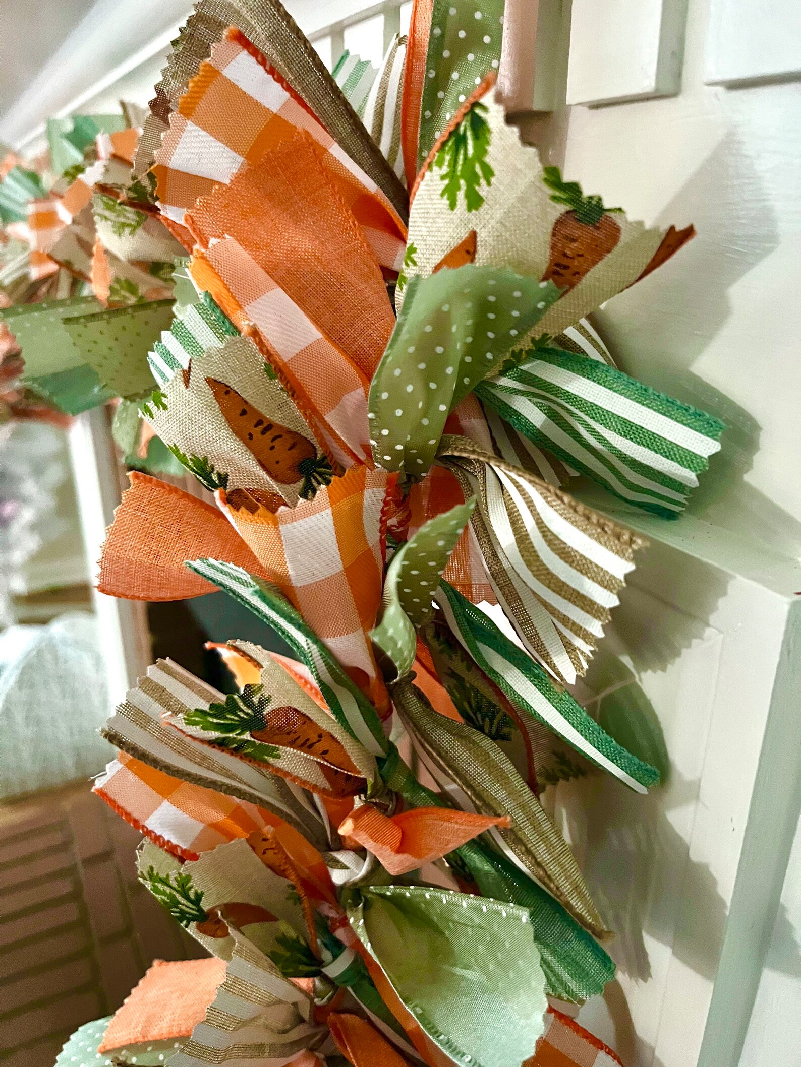 Easter Mantle Decor Rustic Easter Garland Primitive Easter - Etsy