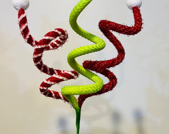 Christmas Mesh Tubing Pick, Green Monster Tree Decoration, Whimsical ...