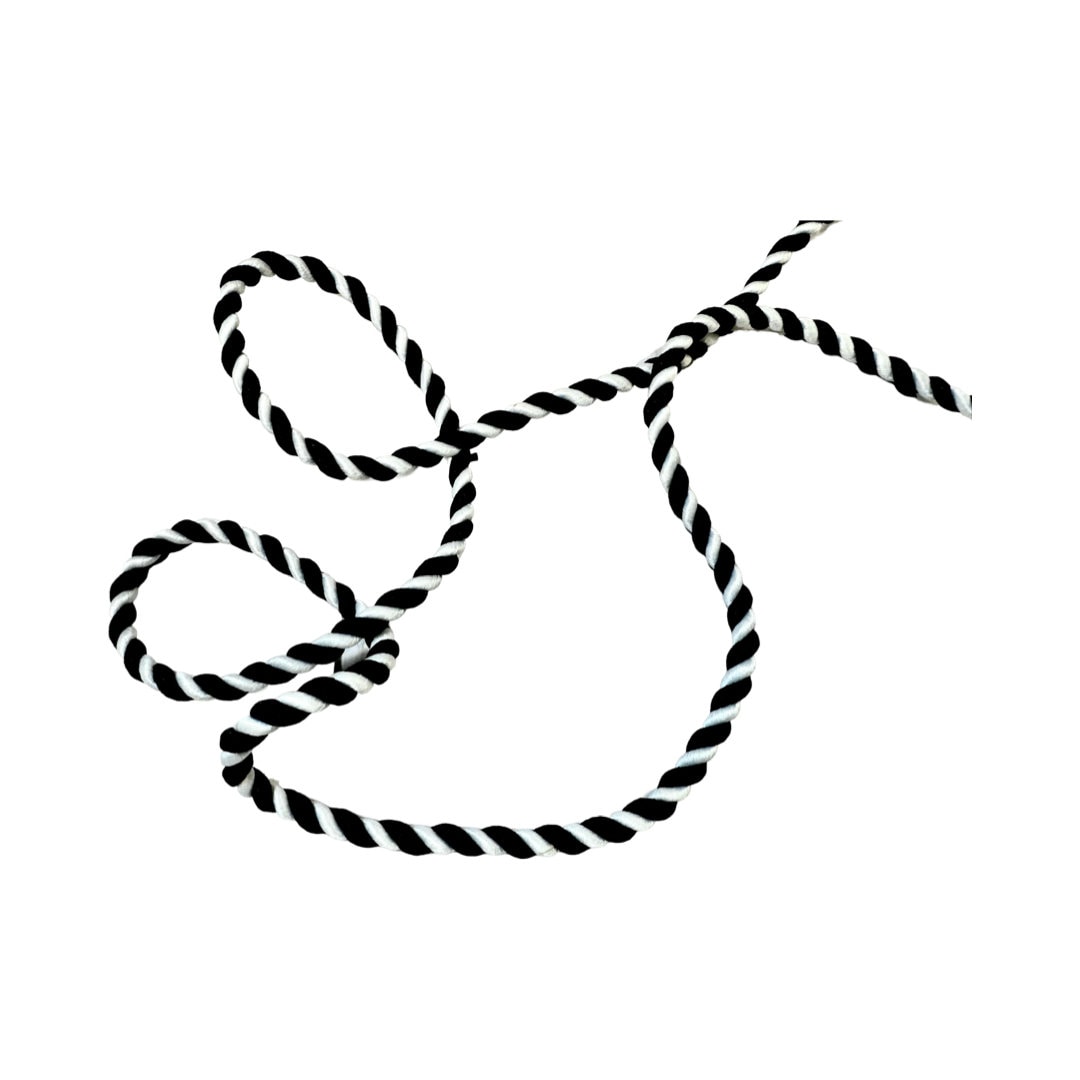 5mm Black and White Satin Cording, Twisted Rope, Decorative Cording ...