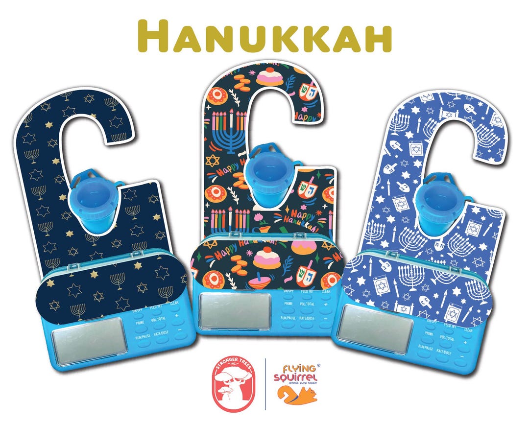 Flying Squirrel™ G Tube Feeding Pump Holder: Hanukkah Prints - Etsy