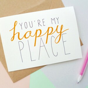Hand-lettered 'you're My Happy Place' Design - Etsy