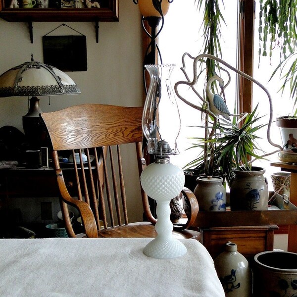Hobnail Oil Lamp - Etsy