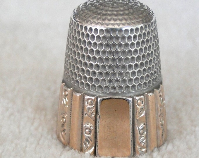 Antique Panel Pattern Thimble With Gold Band-simons Brothers Co ...