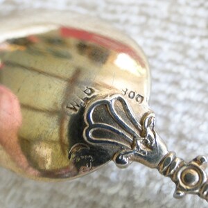 2 Antique Souvenir 800 Coin Silver Coffee Spoons-1st is German Made by ...