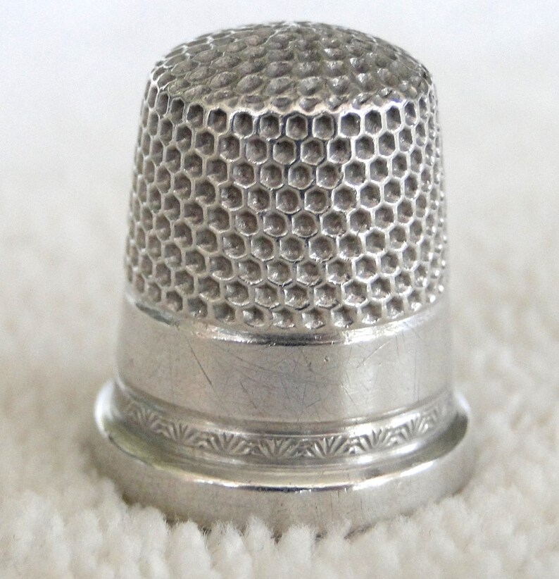 Antique Thimble-ketcham & Mcdougall-kmd-with Small Band of Engraving ...