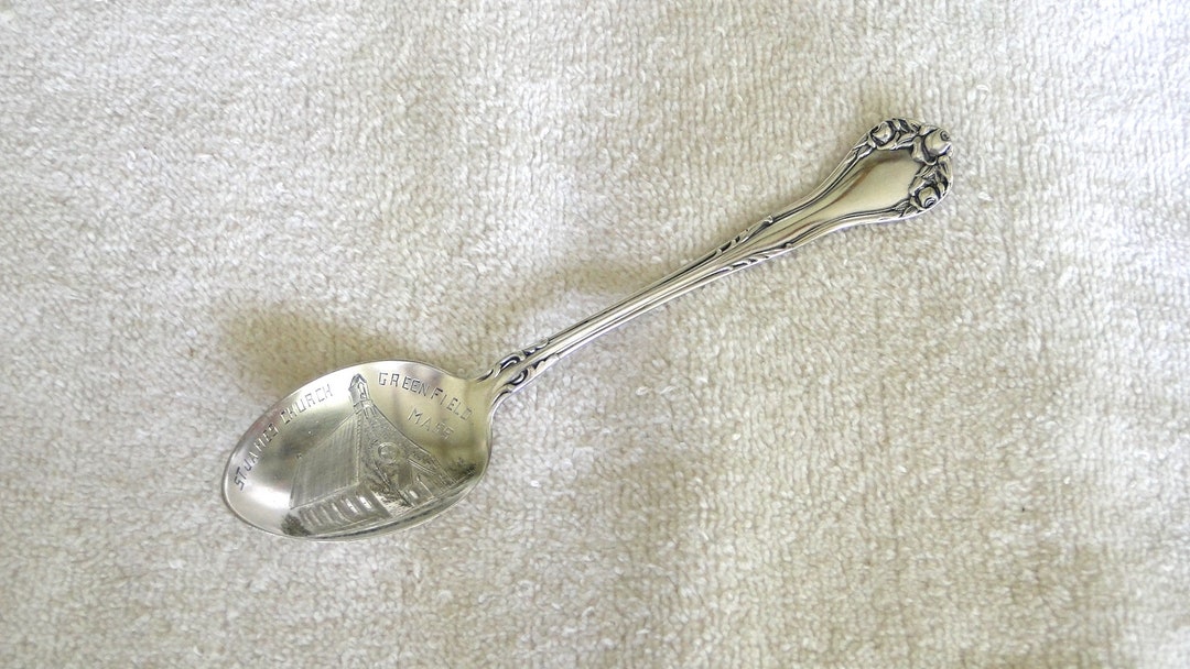 Antique Lunt Tudor Pattern Sterling Souvenir Spoon-greenfield Ma-st ...