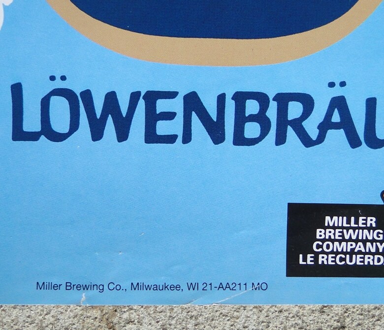 Vintage 1980s-90s Sexy Lady Drinking LOWENBRAU Beer Poster for | Etsy