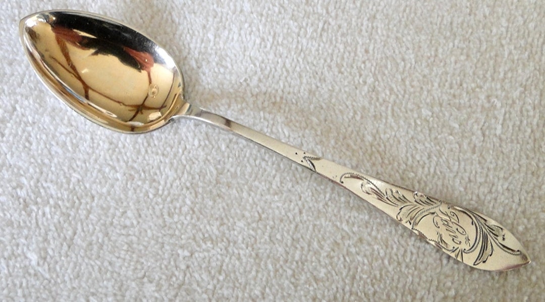 Norwegian 830S Silver Bright Cut Pattern Teaspoon-vintage 1913-11.2 ...
