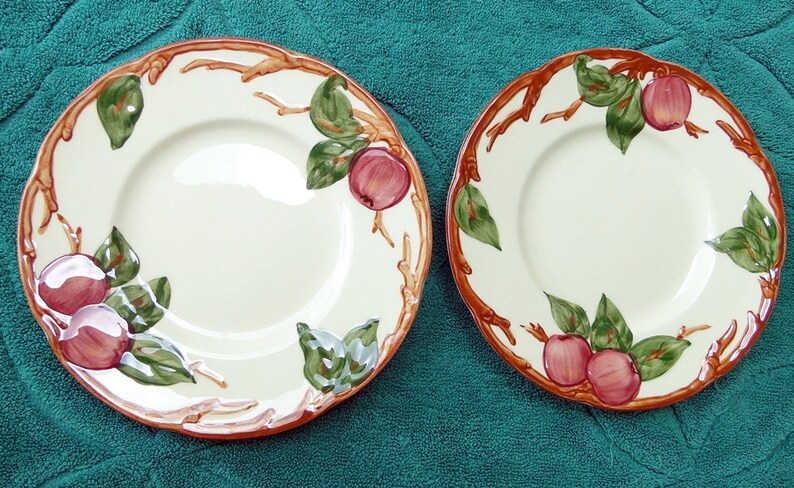 2 Franciscan Ware APPLE Pattern Dinnerware 6.25 Bread - Etsy