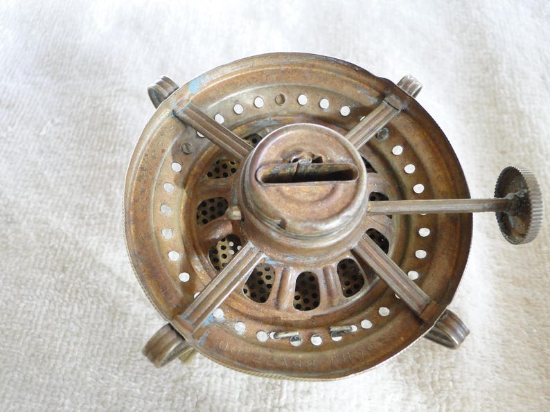 RARE Antique No 1 Oil Lamp Burner-bridgeport Brass Co-pat Aug 9 1892-m ...
