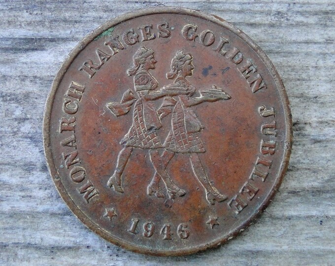 1946 MONARCH RANGES Golden Jubilee Token-brass-malleable Iron Ranges ...