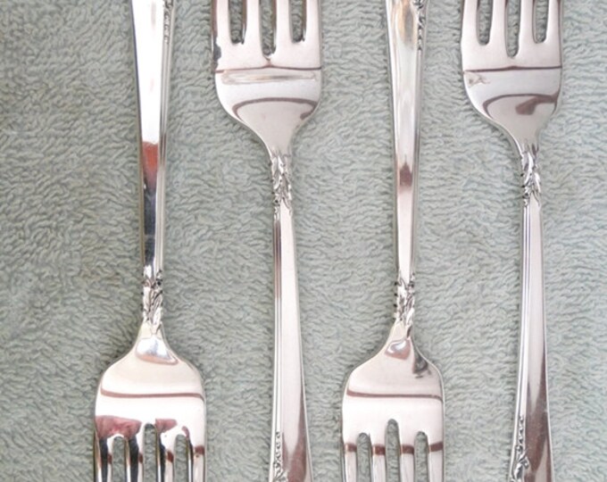 4 Oneida Heirloom Sterling Silver DAMASK ROSE Pattern Salad - Etsy