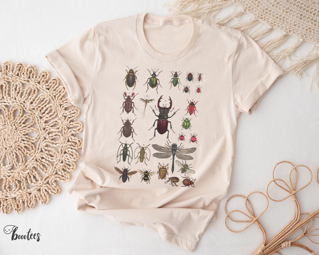 Vintage Insects T-shirt, Nature Lover Gift Shirt, Women Men Ladies Kids ...