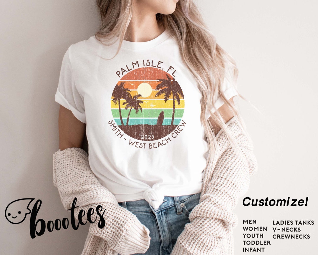 Custom Vacation Shirts Beach Matching Family T-shirt Men Kids Women ...