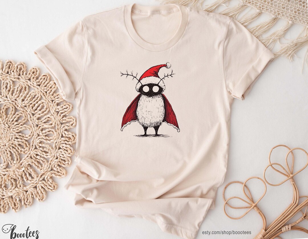 Mothman Christmas T-shirt: Funny Cryptid Santa Tee - Etsy