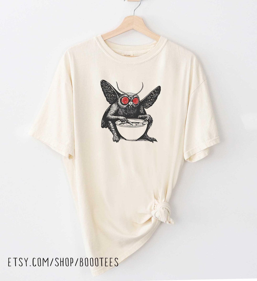 Mothman Eating Soup Comfort Colors T-shirt - Halloween Fall Tee - Etsy