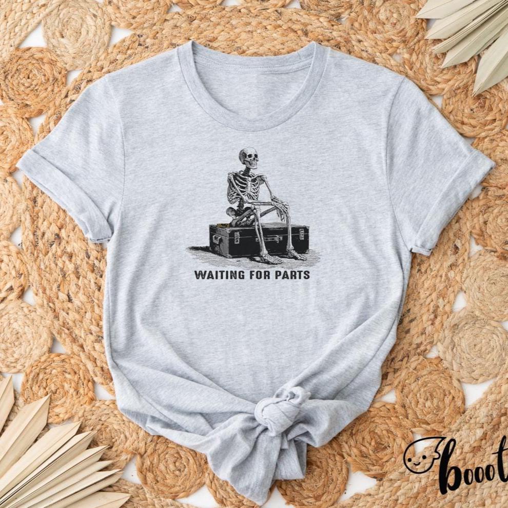 Waiting for Parts T-shirt: Skeleton Mechanic Tee Shirts Tee Car Auto ...