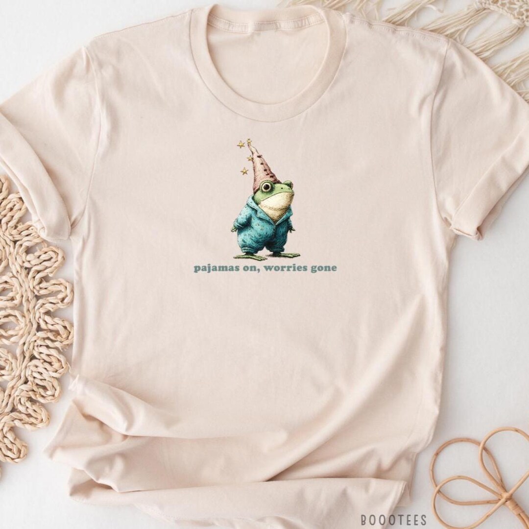 Funny Frog in Pajamas T-shirt: Sarcastic Toad Graphic Tee - Etsy