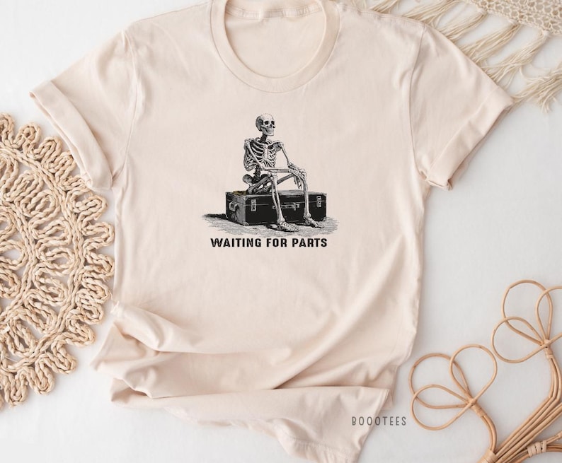 Waiting for Parts T-shirt: Skeleton Mechanic Tee Shirts Tee Car Auto ...