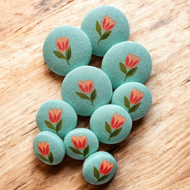 Teal Buttons - Etsy