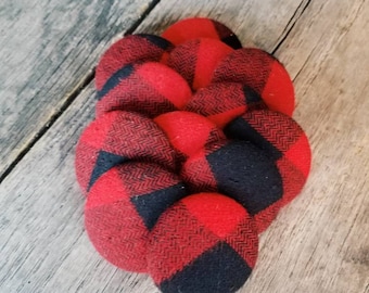 Plaid buttons | Etsy