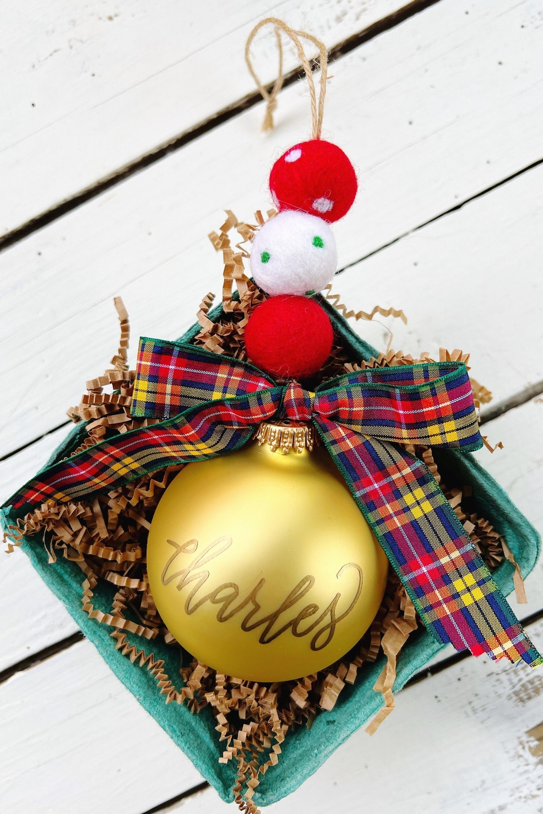 Handwritten Personalized Christmas Ornaments, Custom Ornament Christmas ...
