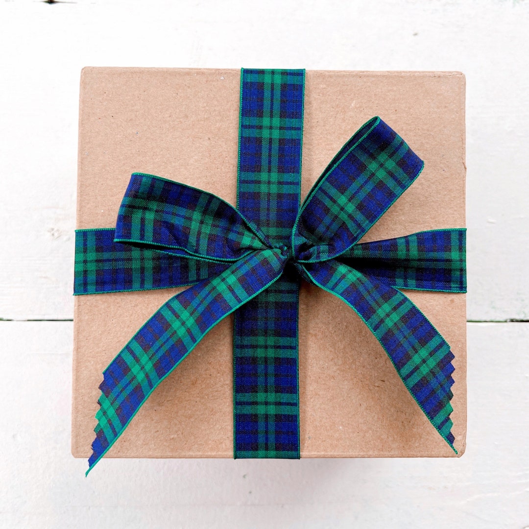 Black Watch Tartan Ribbon: 5-yard Polyester Plaid for Wedding ...