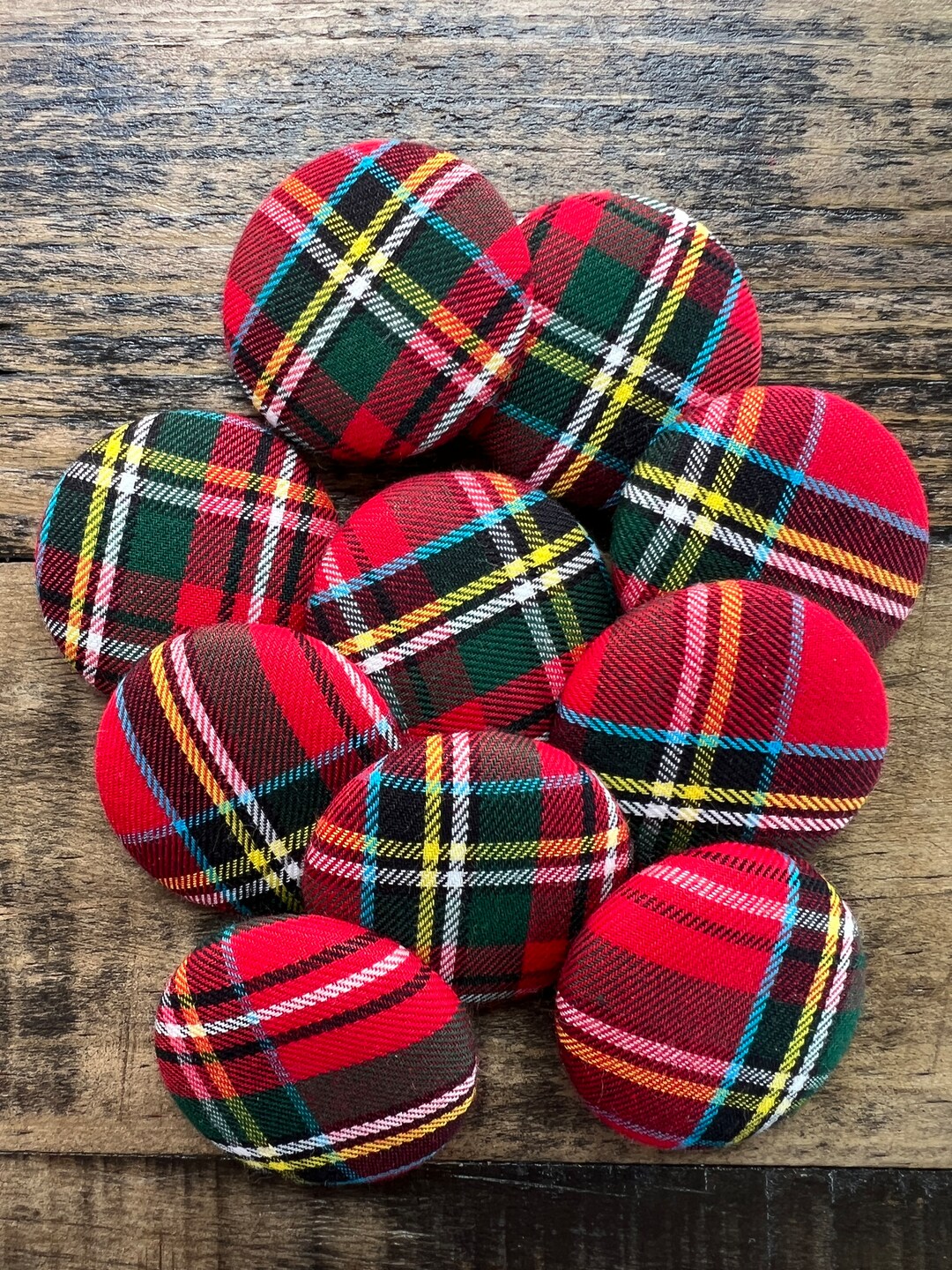 Red Stewart Tartan Shank Buttons for Scottish-inspired Sewing Crafts ...